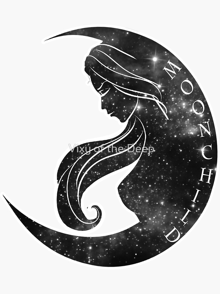 "Moonchild" Sticker for Sale by VixyGeek | Redbubble