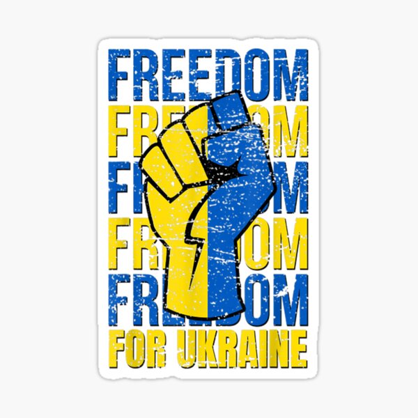 "Support Ukraine I Stand With Ukraine Flag Free Ukraine " Sticker by ...