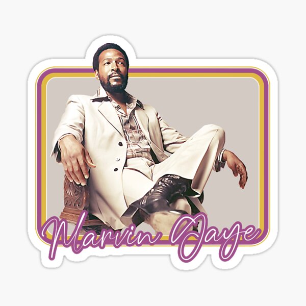 "Marvin Gaye Retro 70s Fan Art Design " Sticker for Sale by JohnMarlay ...