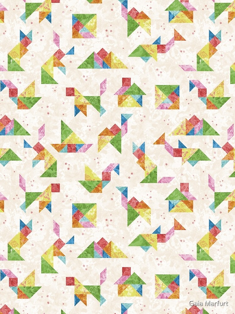 "TANGRAM " T-shirt for Sale by gaiamarfurt | Redbubble | tangram ...