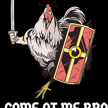 "Chicken Gladiator Get The Cluck Cluck Meme" Sticker for Sale by ...
