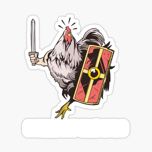 "Chicken Gladiator Get The Cluck Cluck Meme" Sticker for Sale by ...