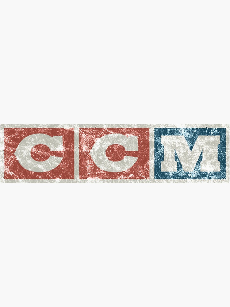 "CCM logo Vintage Distressed" Sticker by allisaambor | Redbubble