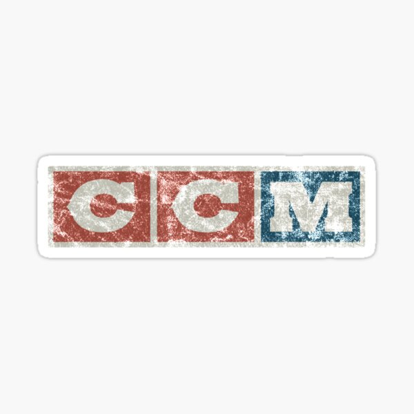 "CCM logo Vintage Distressed" Sticker by allisaambor | Redbubble