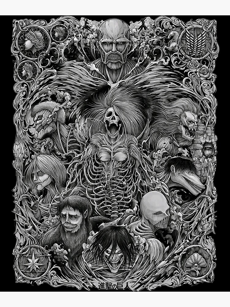 "Attack on Titan season 4 the nine titans in one picture" Art Print by ...