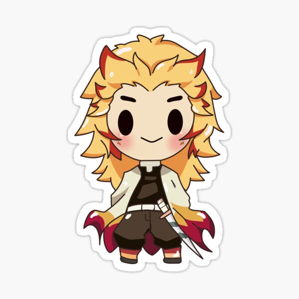 "Rengoku Kyojuro Cute and Coolr Art" Sticker by crushepictees | Redbubble