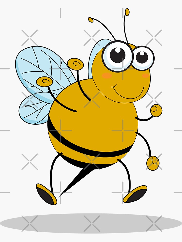 "Angry bee" Sticker by PODapparel | Redbubble