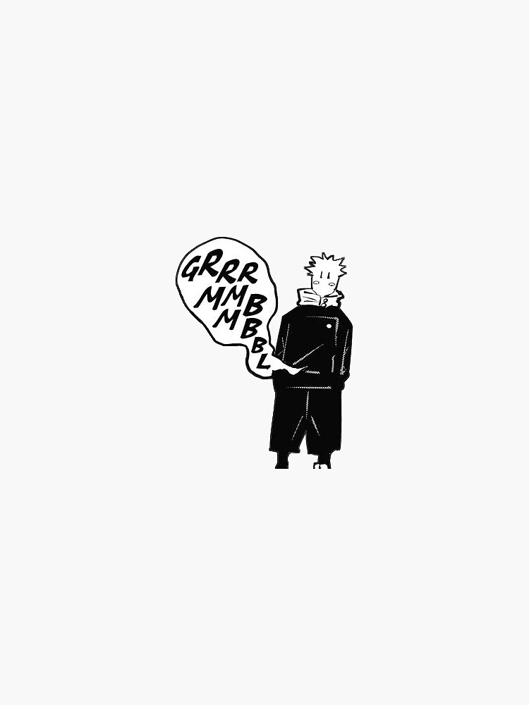 "Jujutsu Kaisen - Low Quality Manga Panel Yuji Itadori" Sticker by ...