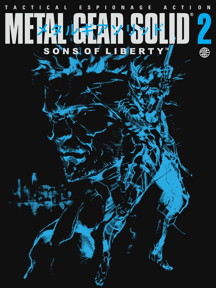"MGS2 - Snake and Raiden Cover (Blue Version)" T-shirt for Sale by ...