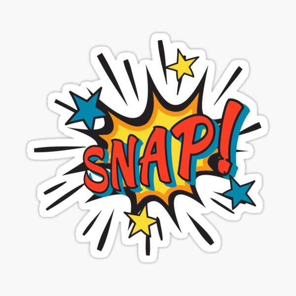 "Comic snap" Sticker by Anvinpeeter | Redbubble