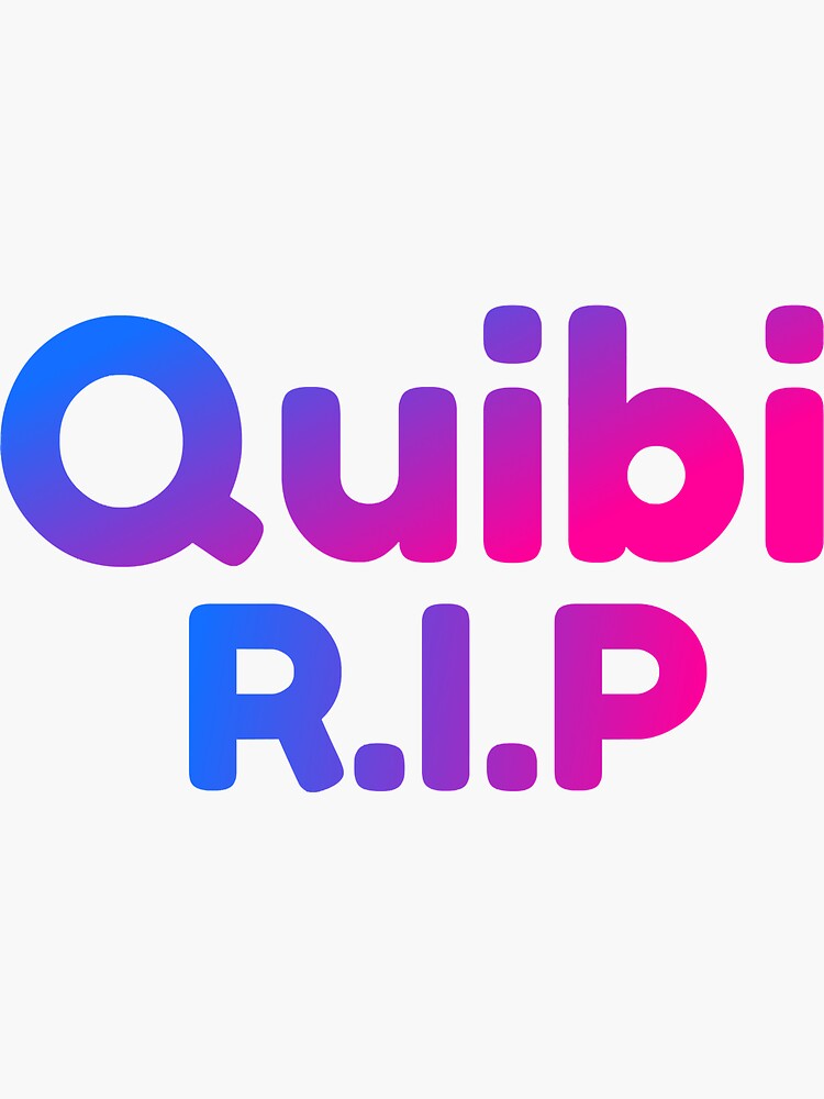 "Quibi logo rip essential t shirt" Sticker by RavenTrull | Redbubble
