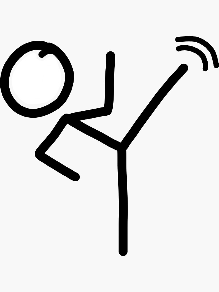 "Stickman Karate Kick" Sticker by JennLyaCole | Redbubble