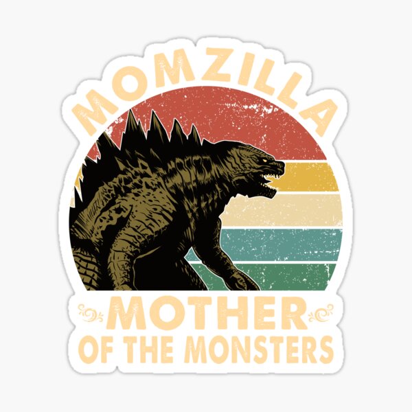 "Vintage Retro Momzilla Mother Of The Monsters" Sticker by ...