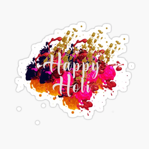 "Happy Holi " Sticker by theminimalzone | Redbubble