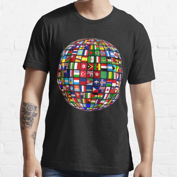 "International World Flags Flags World Map" T-shirt for Sale by ...