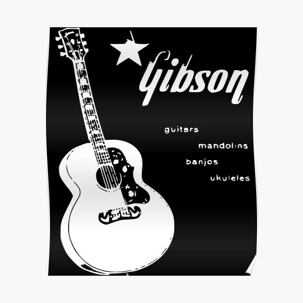 "Vintage Gibson J 200 Guitar Essential" Poster for Sale by ...