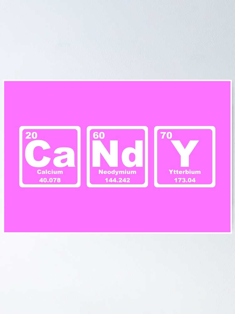 "Candy - Periodic Table" Poster by graphix | Redbubble