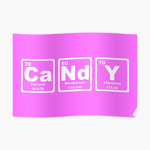 "Candy - Periodic Table" Poster by graphix | Redbubble