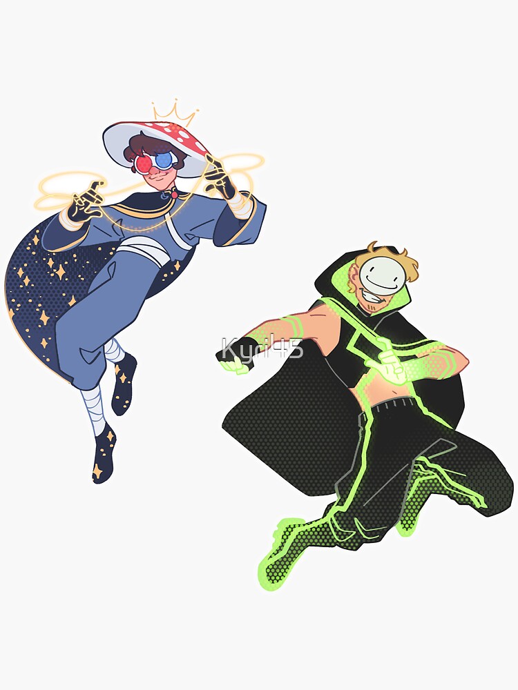 "Dnf George & Dream Superheroes Duo - Dream SMP" Sticker for Sale by ...