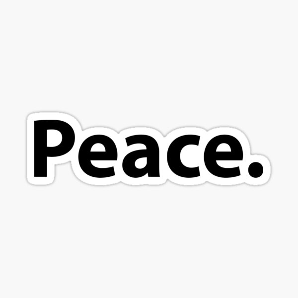 "Peace word" Sticker by CREATIVITY-SPOT | Redbubble