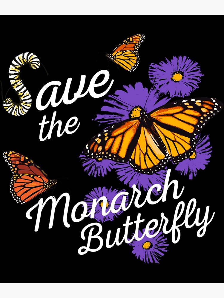 "Save The Monarch Butterfly Fitted V-Neck " Poster for Sale by ...