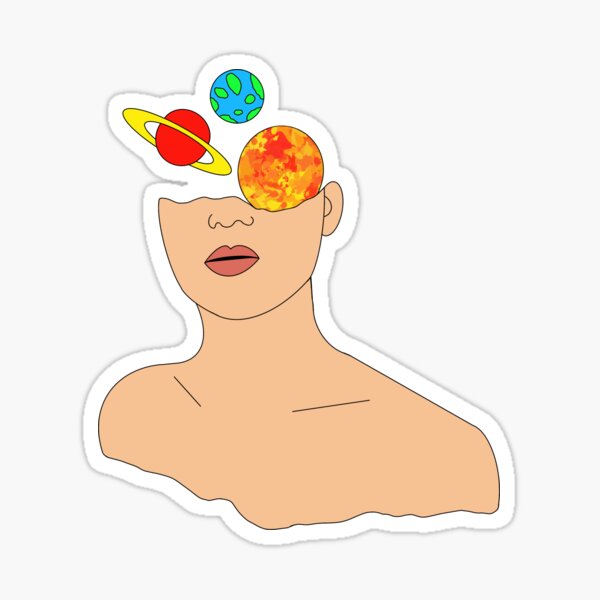 "Headspace 2" Sticker for Sale by LunaSaurusRex8 | Redbubble