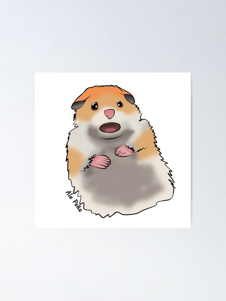 "scared hamster meme" Poster for Sale by DrawsByAle | Redbubble