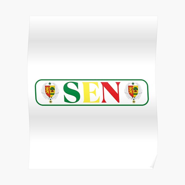 Póster «SEN Código de 3 Letras Senegal» de FedSherDesign | Redbubble