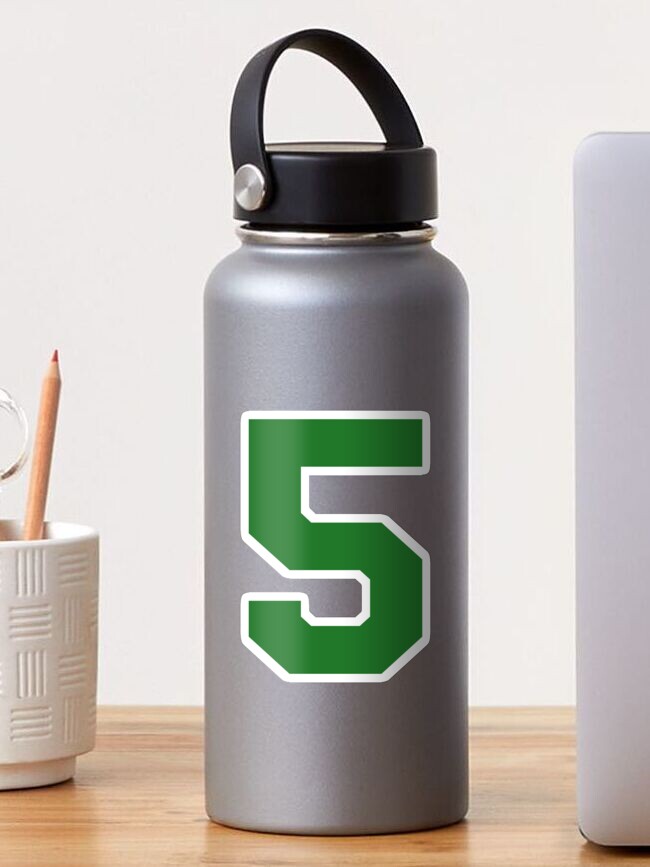 "Number 5, Green five, Sports number 5" Sticker for Sale by ...