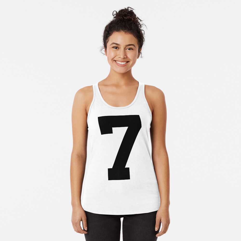 "Number 7, Black seven, Sports number 7" Sticker for Sale by ...