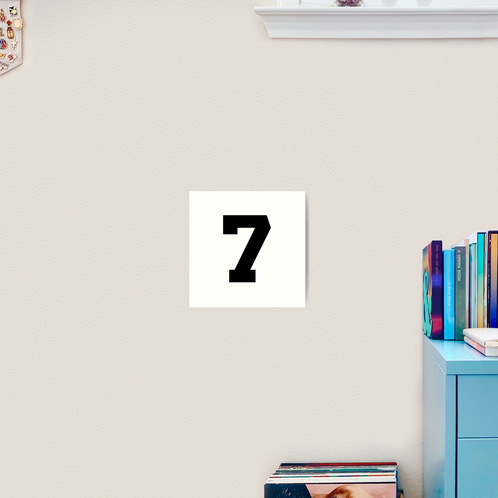 "Number 7, Black seven, Sports number 7" Poster for Sale by ...