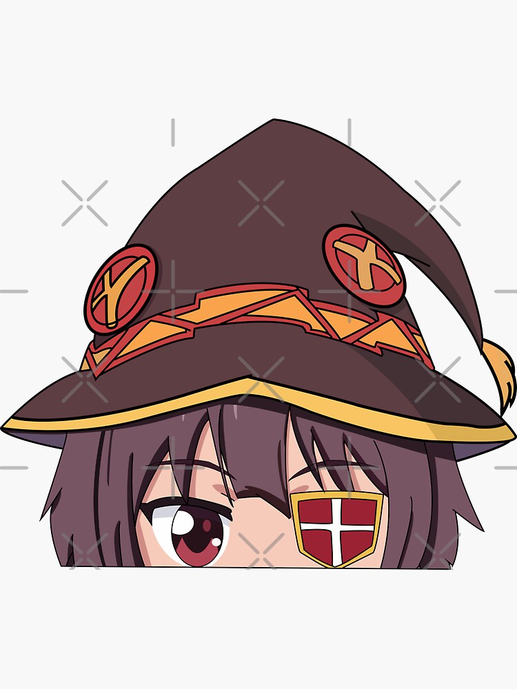 "Megumin peeker " Sticker by Akuma-san | Redbubble