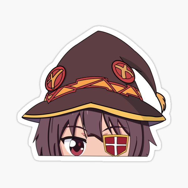 "Megumin peeker " Sticker by Akuma-san | Redbubble
