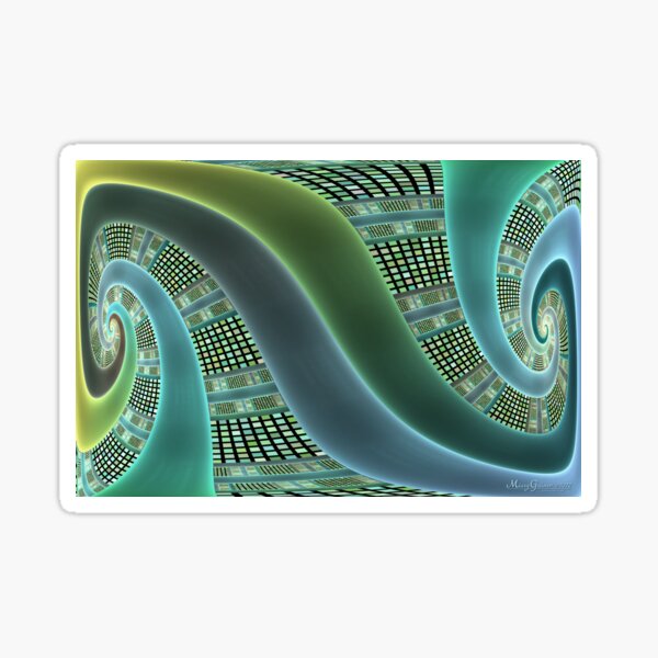 "Spiral Matrix" Sticker for Sale by Poukibear | Redbubble