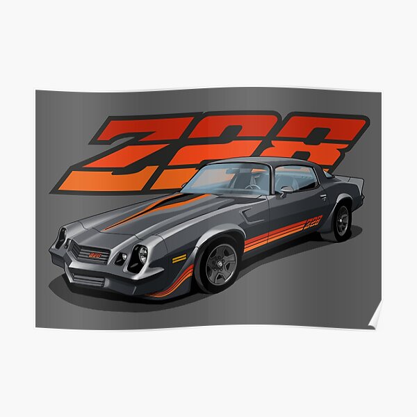 "1981 Chevrolet Camaro Z28 in black" Poster by candc-retro | Redbubble