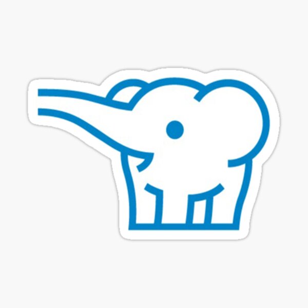 "elephant logo" Sticker by jasminedaisy88 | Redbubble