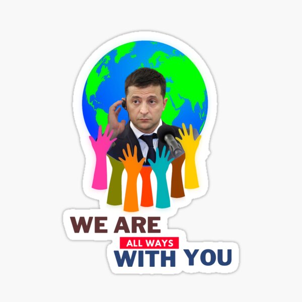 "Volodymyr Zelinsky" Sticker by arunasenadeera | Redbubble