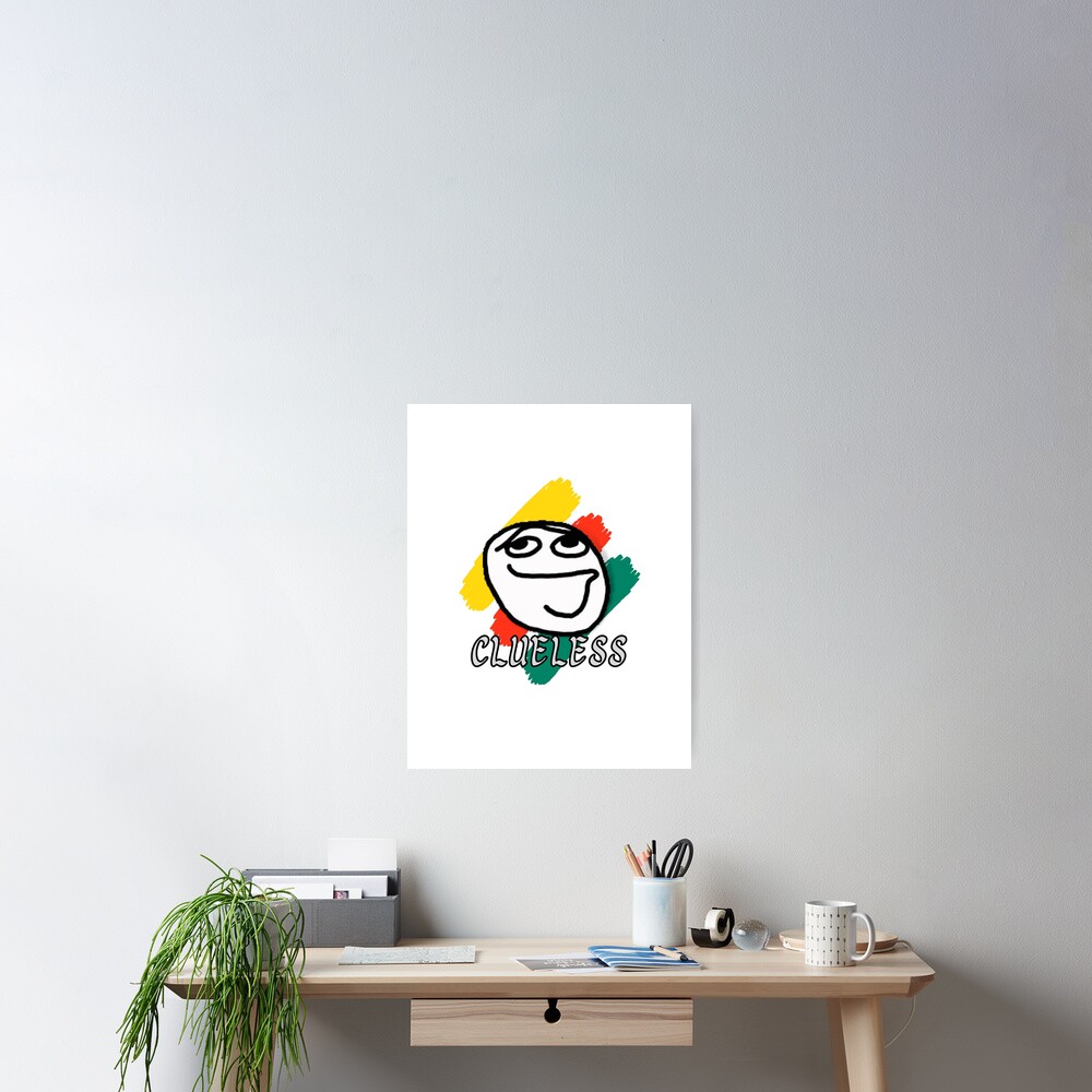 "Clueless Colourful (twitch) Emote- funny surely." Poster for Sale by ...
