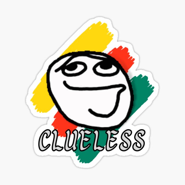 "Clueless Colourful (twitch) Emote- funny surely." Sticker by ...