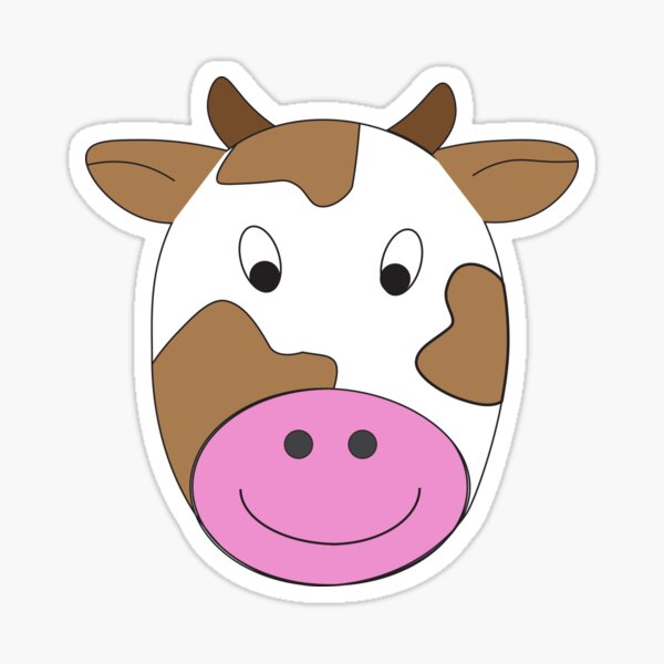 "Clip Art Cow" Sticker by CollinChase61 | Redbubble