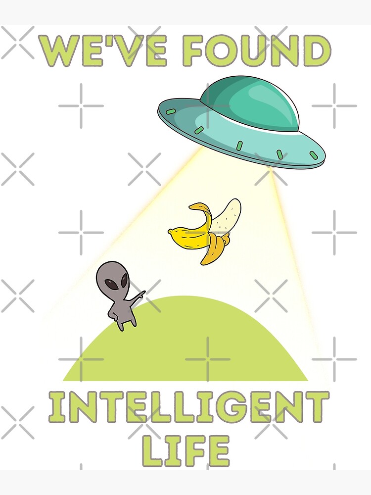 "Banana Alien Abduction" Poster for Sale by Posterschmiede | Redbubble