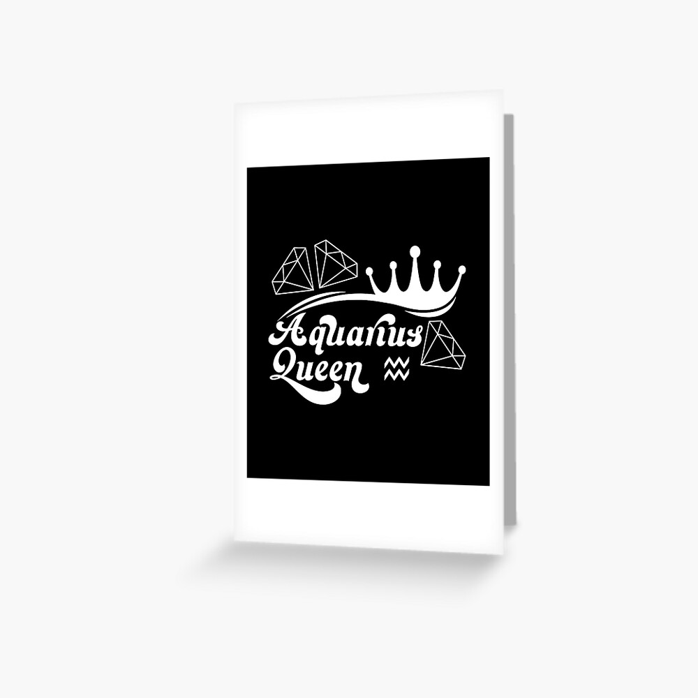 "Aquarius Queen | Zodiac sign | Crown and Diamonds Illustration ...