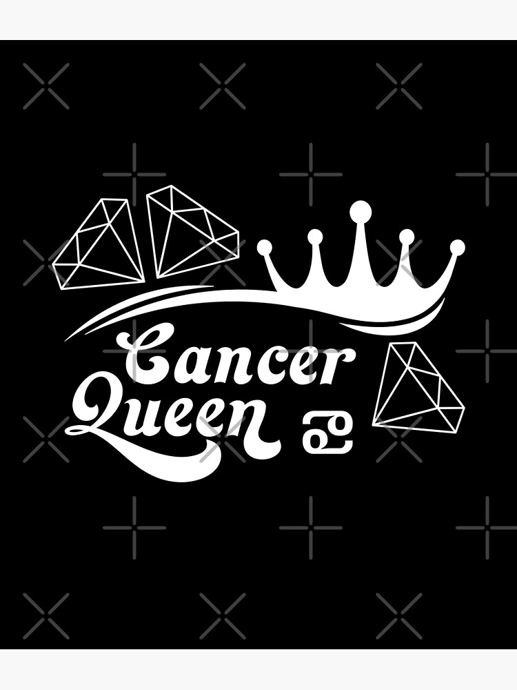 "Cancer Queen | Zodiac sign | Crown and Diamonds Illustration" Poster ...