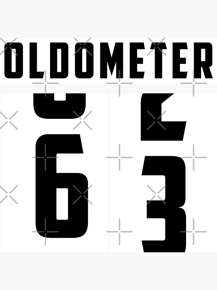 "Oldometer counter Number 63 birthday" Sticker by HeavyStyle | Redbubble