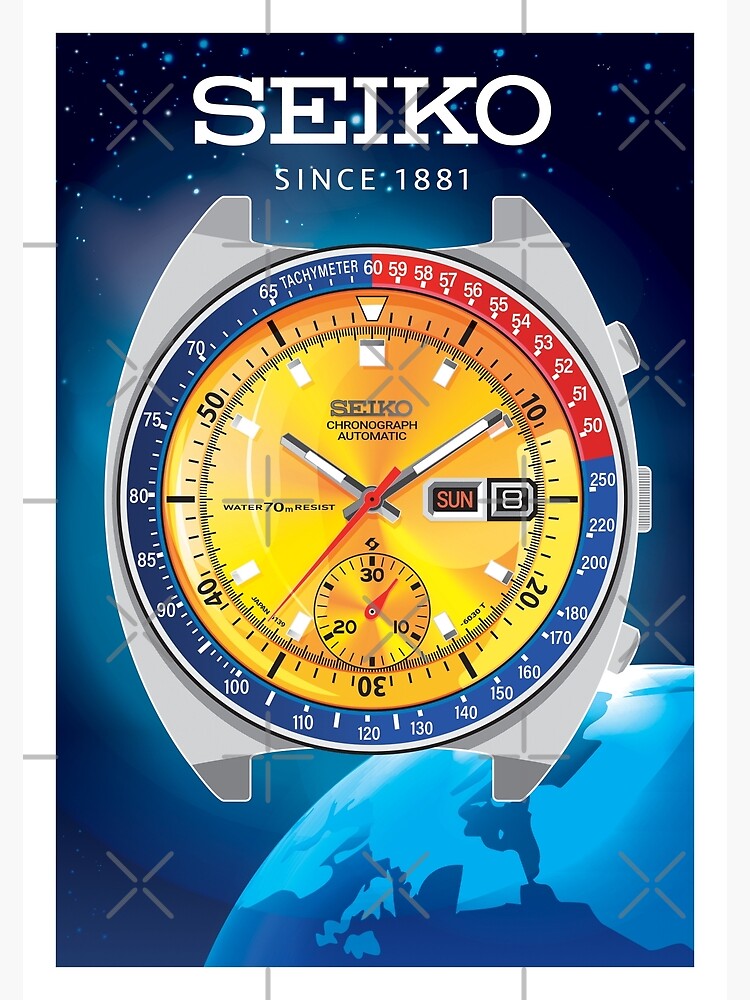 "Seiko Pogue " Poster for Sale by WatchArtBr | Redbubble
