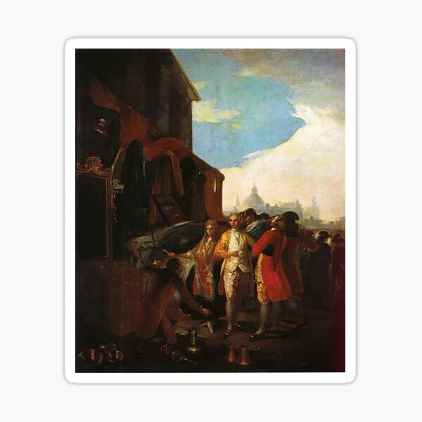 "The Fair at Madrid - Francisco Goya" Sticker by wonderdesigne | Redbubble