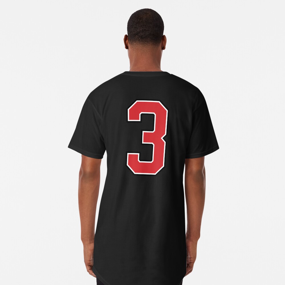 "Sports Number 3, red black color lucky sport three" Sticker for Sale ...