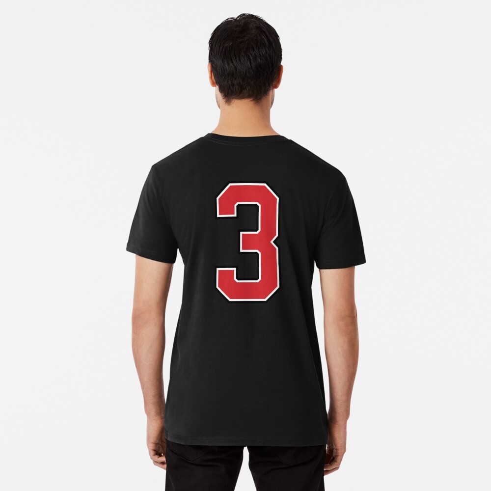 "Sports Number 3, red black color lucky sport three" Sticker for Sale ...