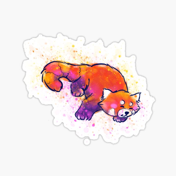 "Red panda" Sticker for Sale by SerenaVisualArt | Redbubble