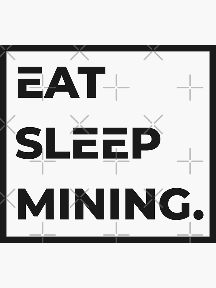 "funny t-shirt eat, sleep, mining joke for mining cryptocurrency black ...